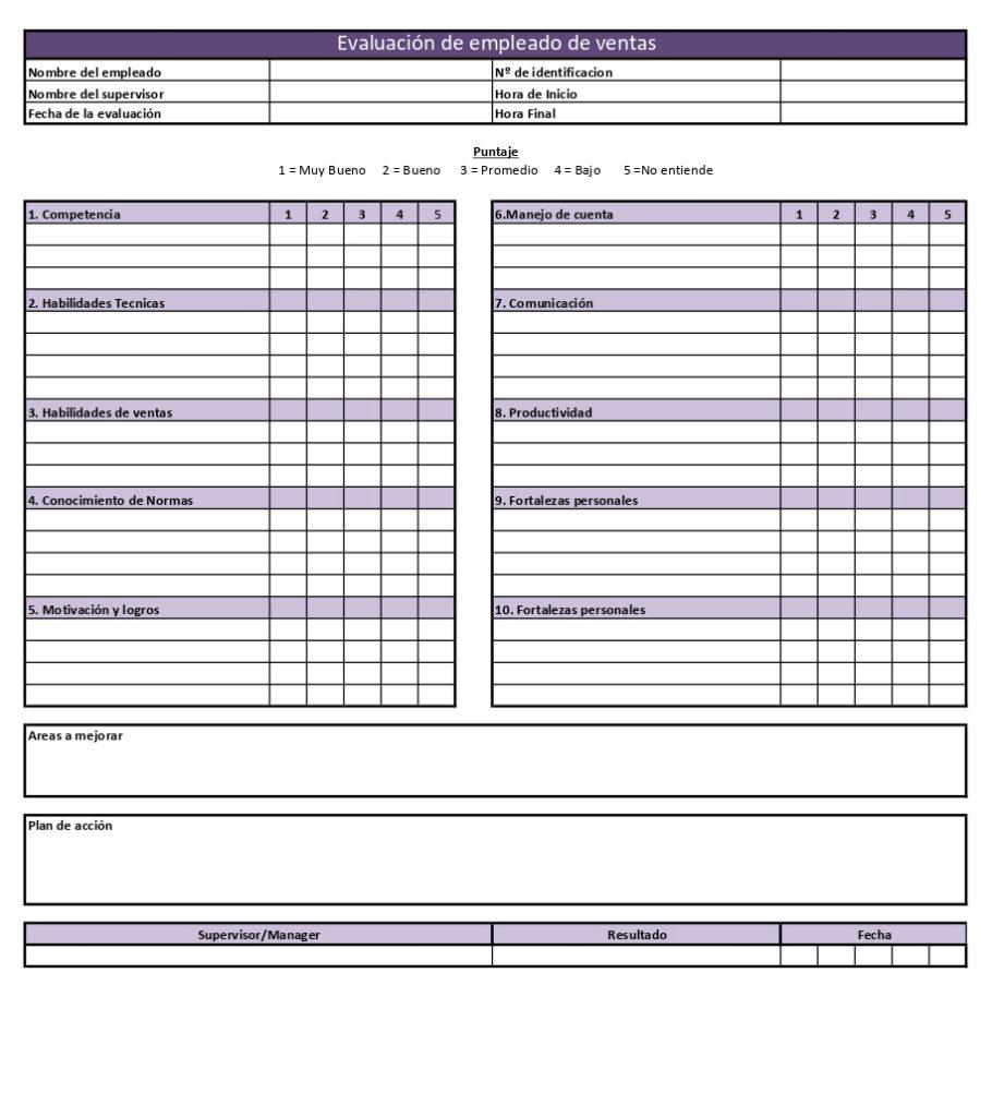 Evaluación de Desempeño en Excel (Descarga Gratis) ️